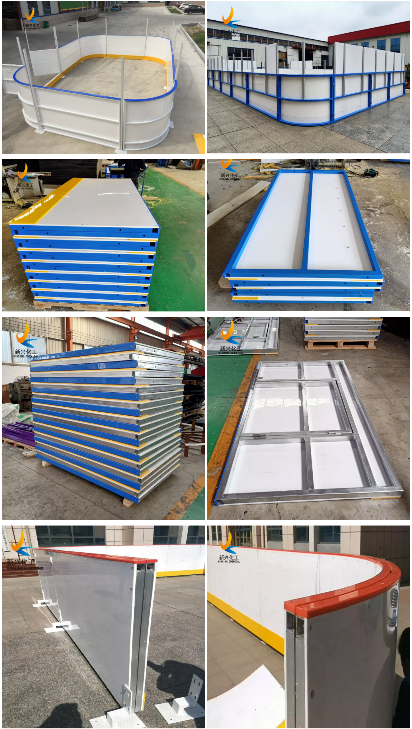 Custom UV Resistant HDPE Aluminium / Steel Frame Dasher Board System ...